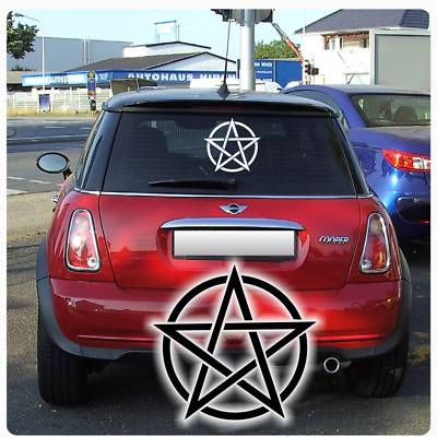Autoaufkleber Pentagramm Aufkleber Auto Sticker Gothic Hexe Hexen A197 ...