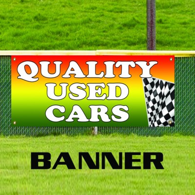 Quality Used Cars Flag Auto Dealer Advertising Pennant Vinyl Banner ...