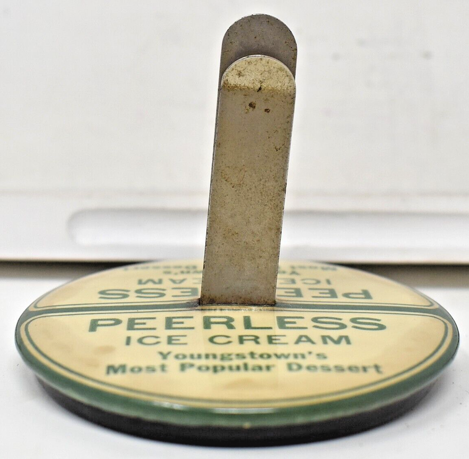 1920s Peerless Ice Cream Restaurant Menu Holder Stand Youngstown ...