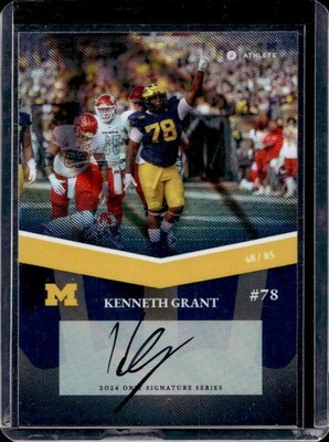 2024 ONIT Michigan NIL Signature Series Kenneth Grant Autograph Auto ...