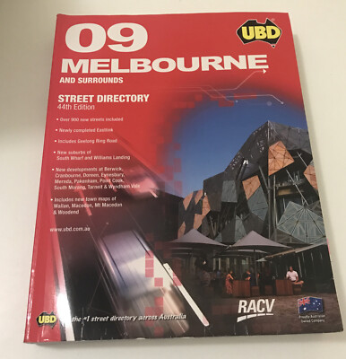 UBD 2009 Melbourne and Surrounds Street Directory 44th Ed Maps Victoria ...