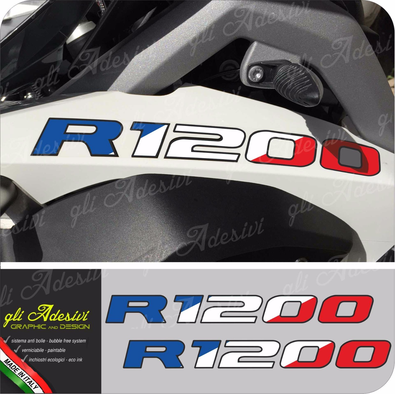 2 Stickers Beak Fender Motorcycle BMW R 1200 GS Adventure France 280 X ...