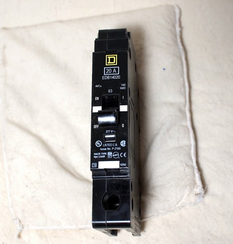 SQUARE D EDB14020 *Lot of 5pcs* CIRCUIT BREAKER 20A 1P 480VAC (3D0) | eBay