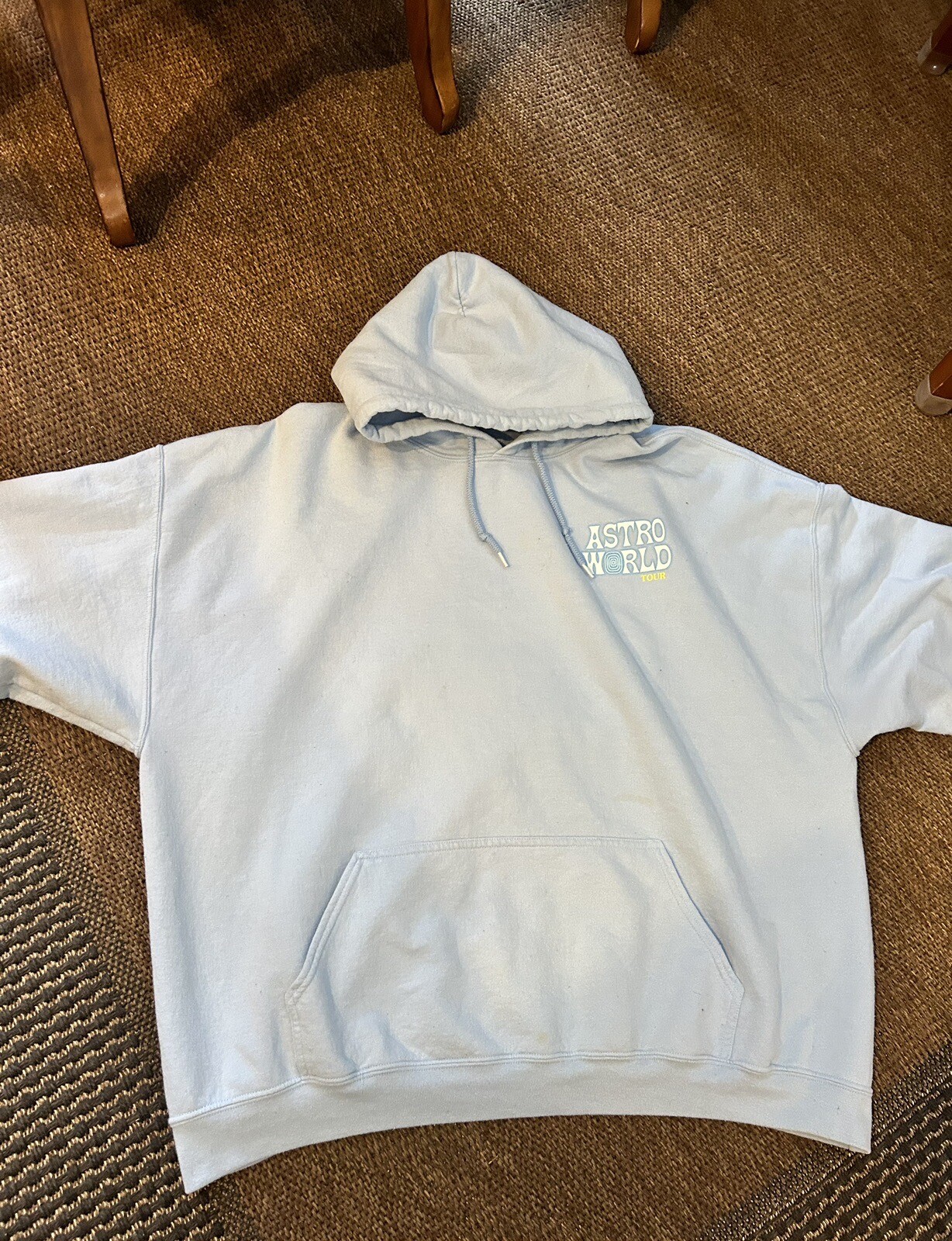 Rare Astro World Tour Light Blue Staff Hoodie Size… - Gem