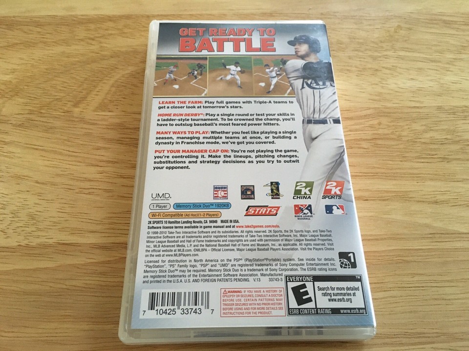 Major League Baseball: MLB 2K10 - Sony PlayStation Portable PSP Pre ...