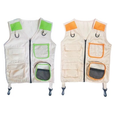 Kid Explorers Vest Adventure Costume Vest Cosplays Outdoor Fishing Vest ...