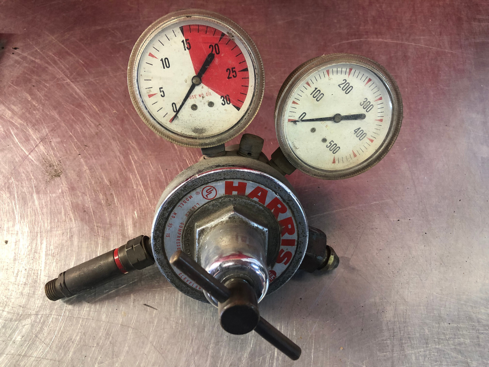 HARRIS 92-15 Dual Pressure Gauge Regulator - Used - Good Condition | eBay