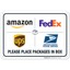 Package Delivery Sign, Delivery Instructions FedEx Amazon Ups USPS Sign ...