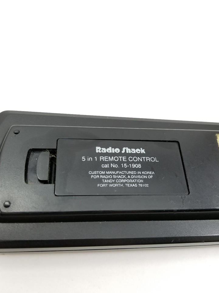 RadioShack 5-in-1 Universal Remote Control 15-1908 | eBay
