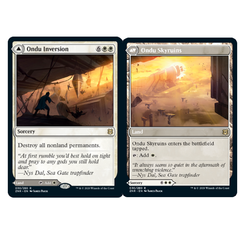 Zendikar Rising Ondu Inversion & Ondu Skyruins 030/280 R Holo - 1 Card ...