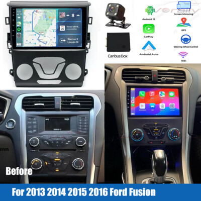 For 2013-2016 Ford Fusion Radio, Wired Wireless CarPlay+Android Auto ...