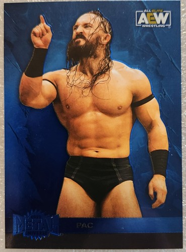 #129 PAC 2022 SkyBox AEW Metal Universe BLUE HIGH NUMBER DEATH TRIANGLE ...