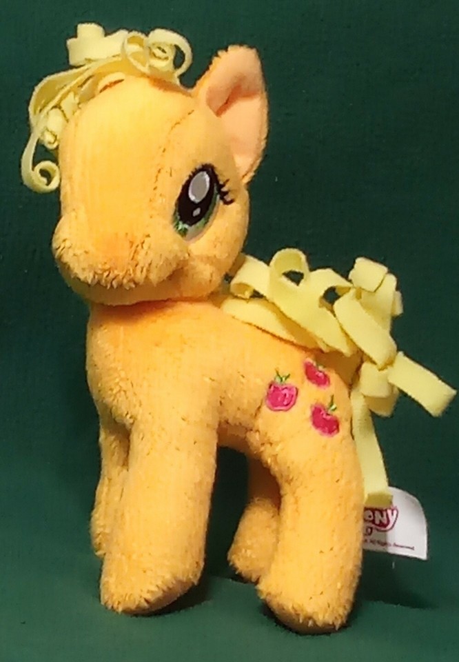 My Little Pony Applejack Plush Hasbro 2013 Yellow w/ Apples stuffed ...