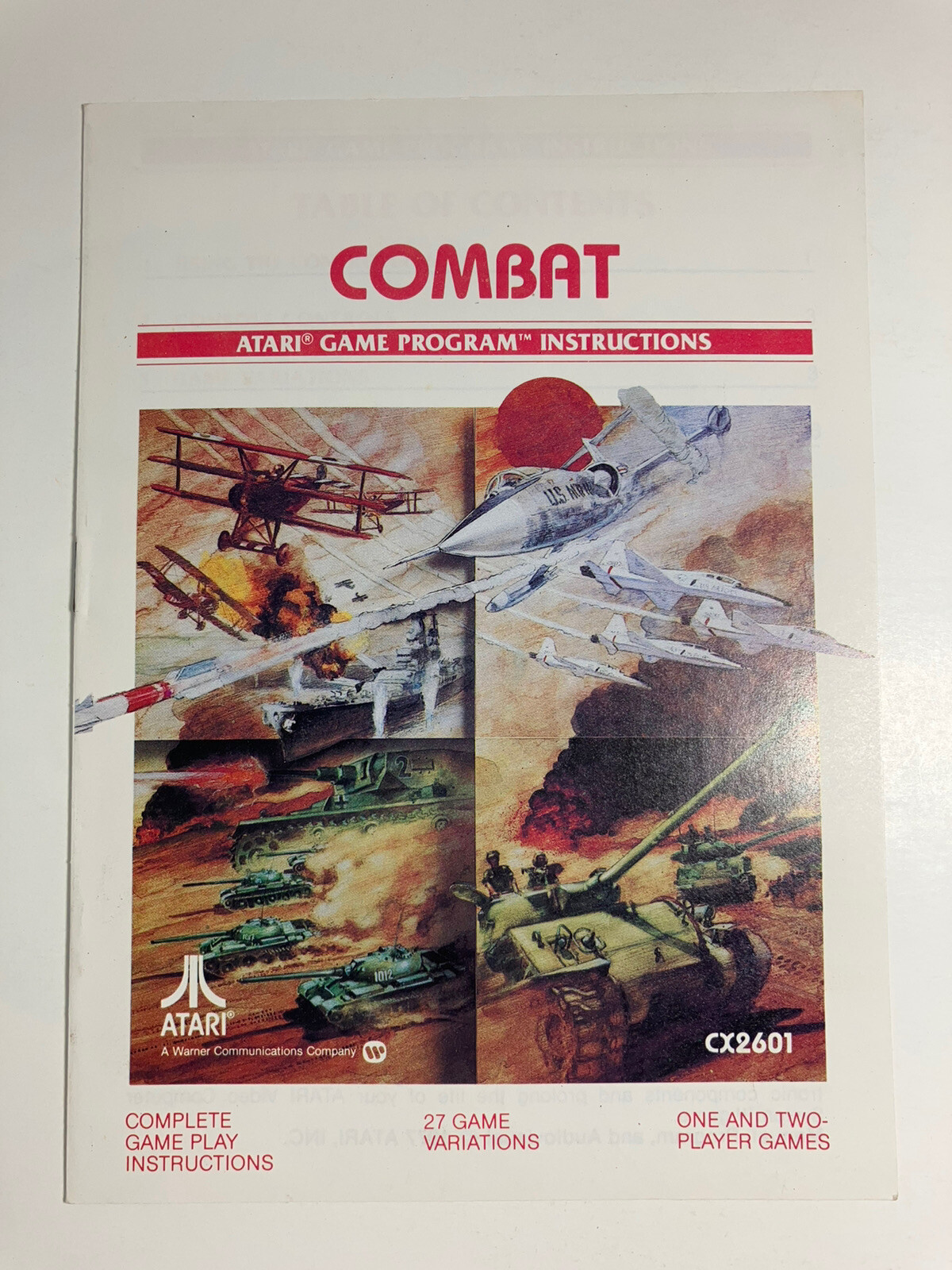 Combat Atari 2600 Game Manual Original | eBay