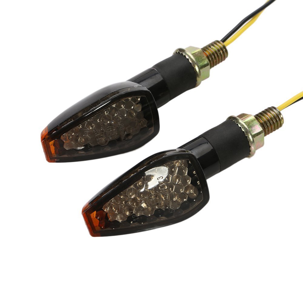 Universal Motorcycle Led Turn Signal Lights Indicator Blinkers Black ...
