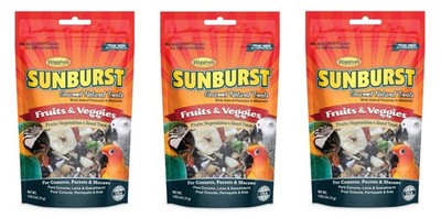 3 Pack Sunburst Gourmet Natural Bird Treats - Fruits & Veggies for ...