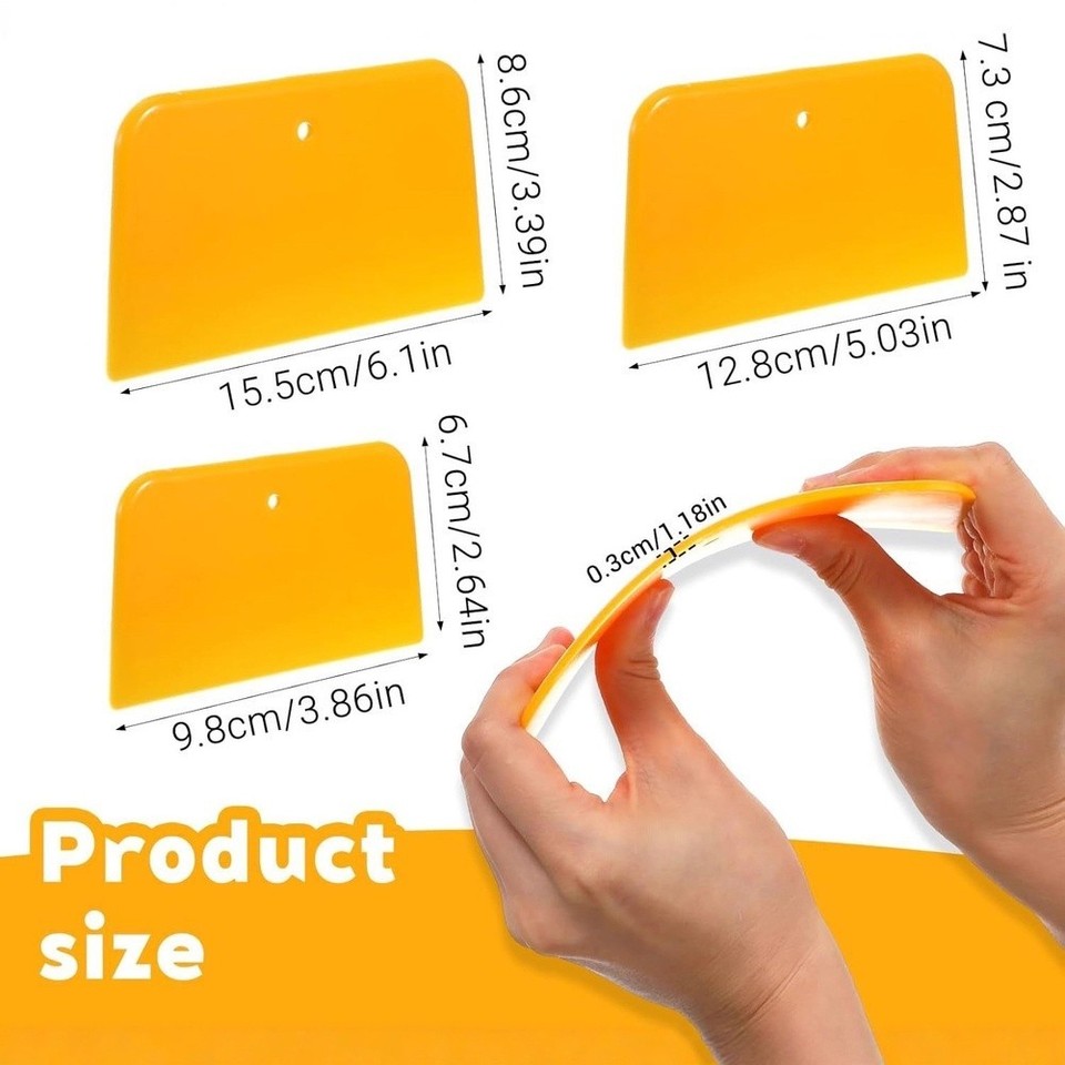 Plastic Scraper Set 9pcs for Car Window Tinting Medium Small Large ...