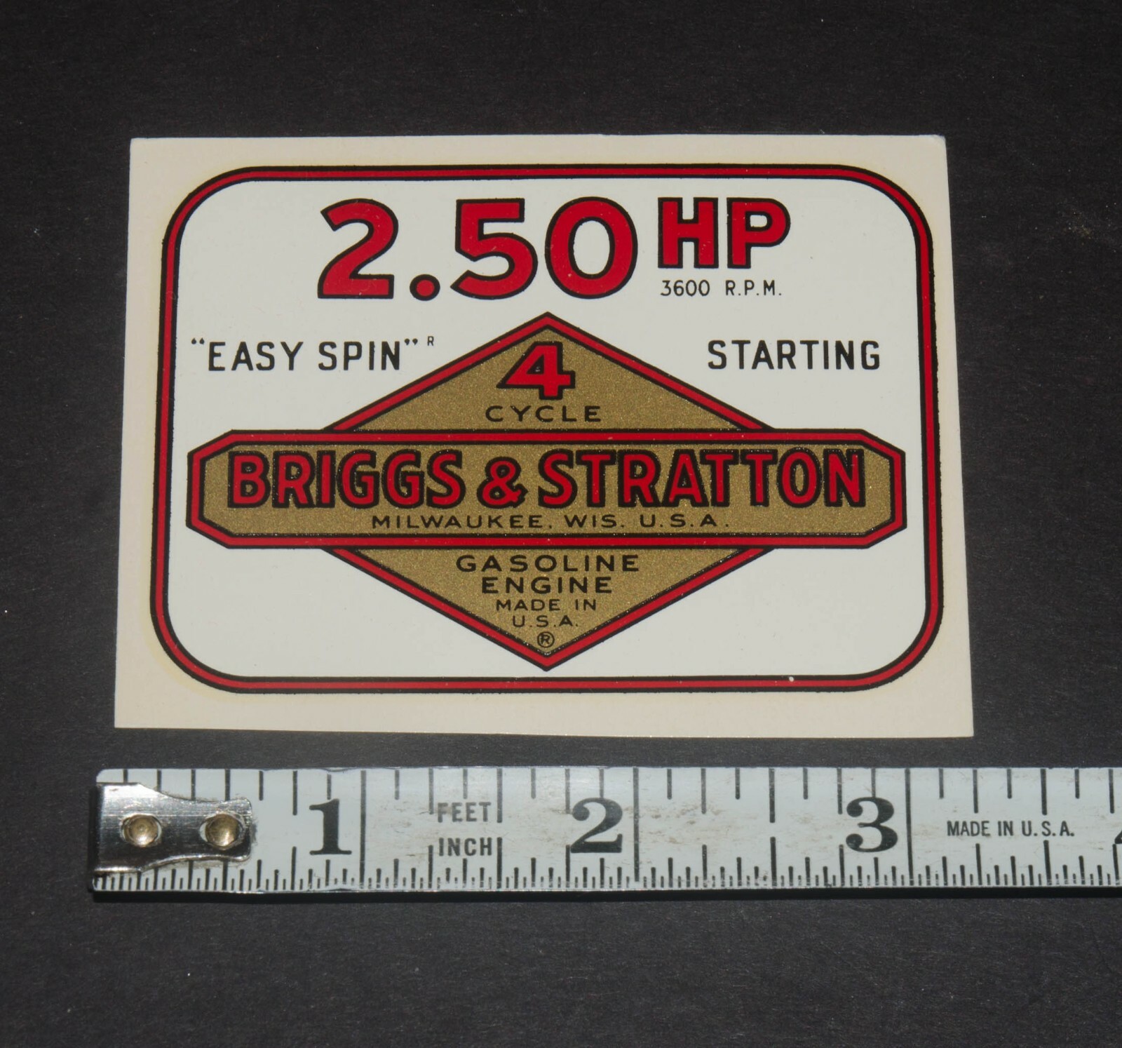 NOS Vintage Briggs & Stratton 4 Cycle Water Transfer 2.5 HP Engine ...