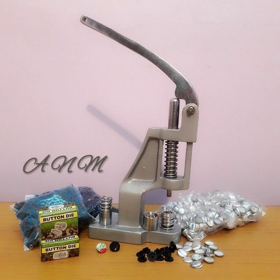 Hand Press Machine Fabric Cover Button With Two Dies and Free Button ...