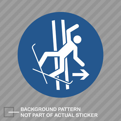 M035 Exit Towpath After Falling Sticker Decal Vinyl iso 7010 mandatory ...