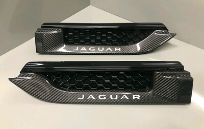 Jaguar F-Type Carbon Fibre Side Fender Wing Vent finishers T2R5393 ...