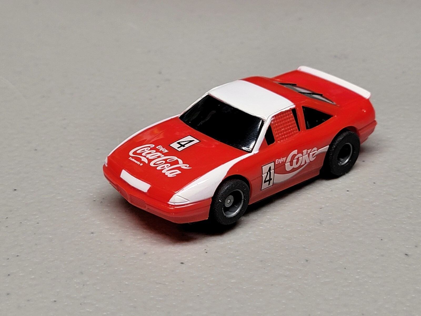 VINTAGE TYCO HO SLOTCAR RED/WHITE #4 COCA COLA LUMINA-AUSTRALIAN SET ...