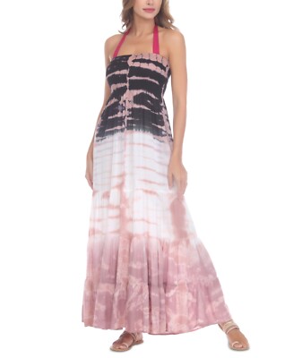 MSRP $58 Raviya Juniors Tiered Tie-Dye Cover-Up Maxi Dress Multicolor ...