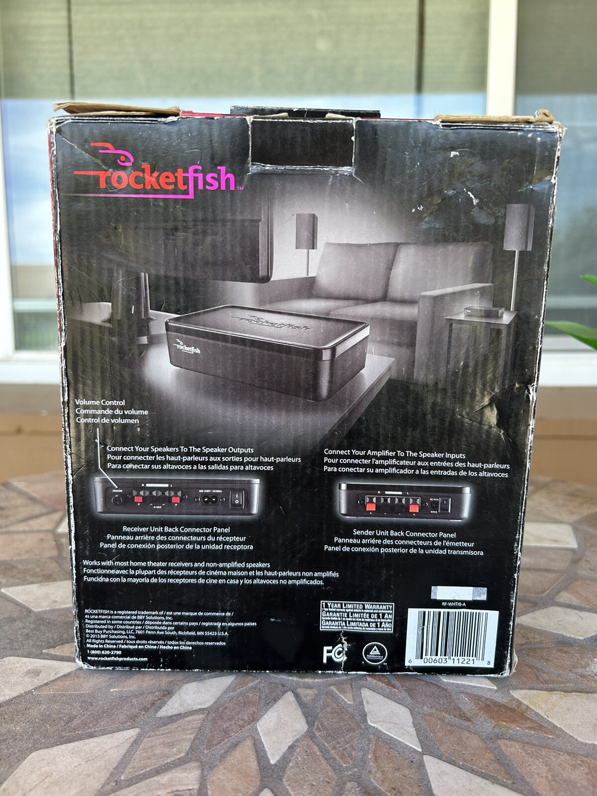 Rocketfish RF-WHTIB Receiver Universal Wireless Black Rear Speaker Kit ...