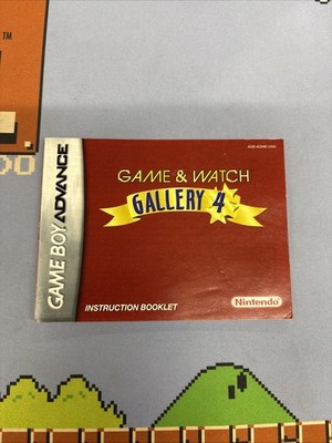 Nintendo Game Boy Advance Instruction Booklet (Game & Watch Gallery 4 ...