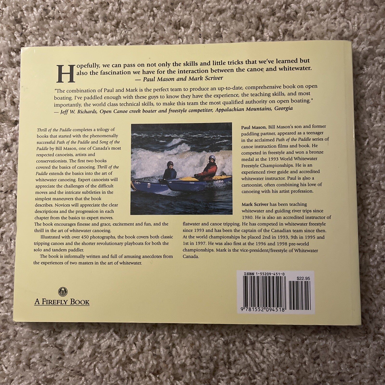 Thrill of the Paddle by Mark Scriver and Paul Mason (1999, Trade ...