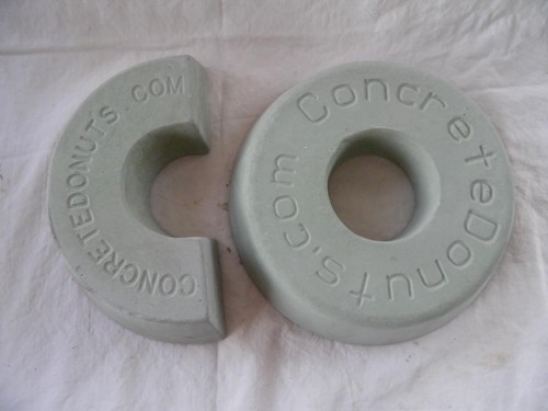 CONCRETE LAWN SPRINKLER PROTECTIVE DONUTS 1 FULL,1 CURBCUT 2 1/2" HOLE ...