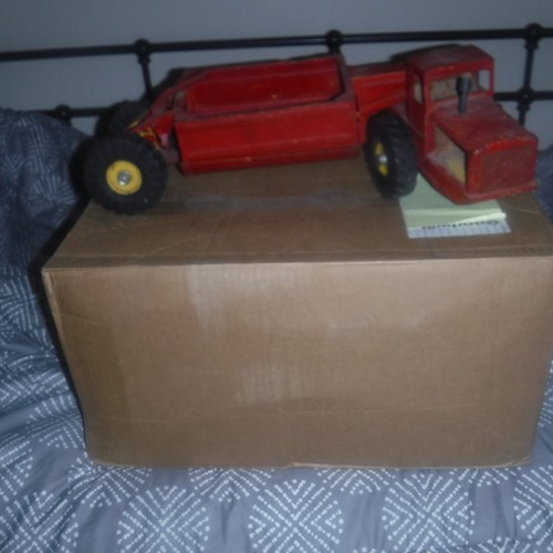 Vintage 1950s Structo Pressed Steel Earth Mover Scraper Road ...
