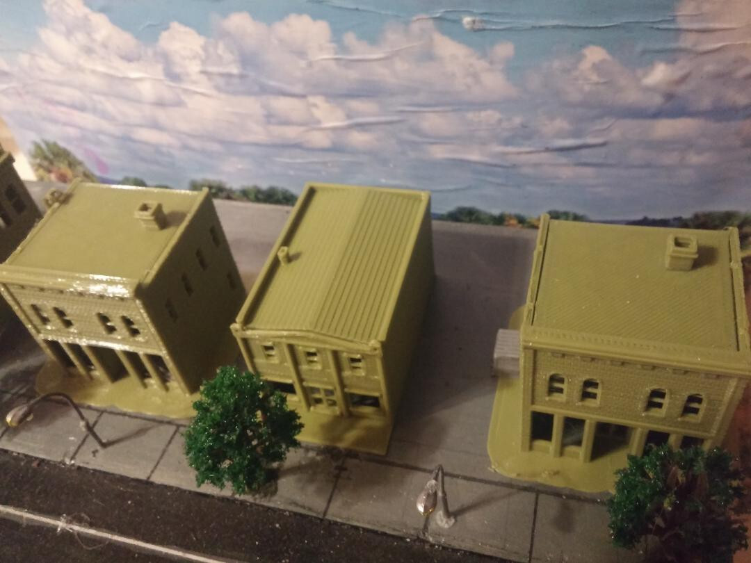 Z Scale buildings set of 4 buildings 1:220 scale | eBay
