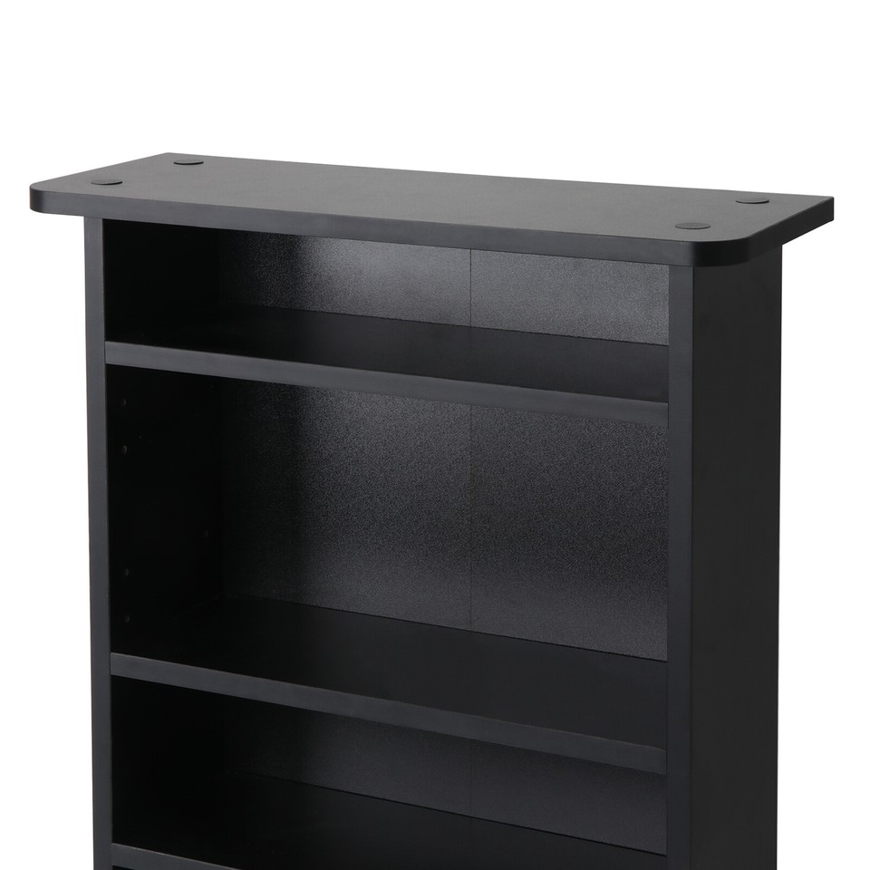 Multimedia-Storage Cabinet 5-Shelf Bookcase CD DVD Organizer Stand ...
