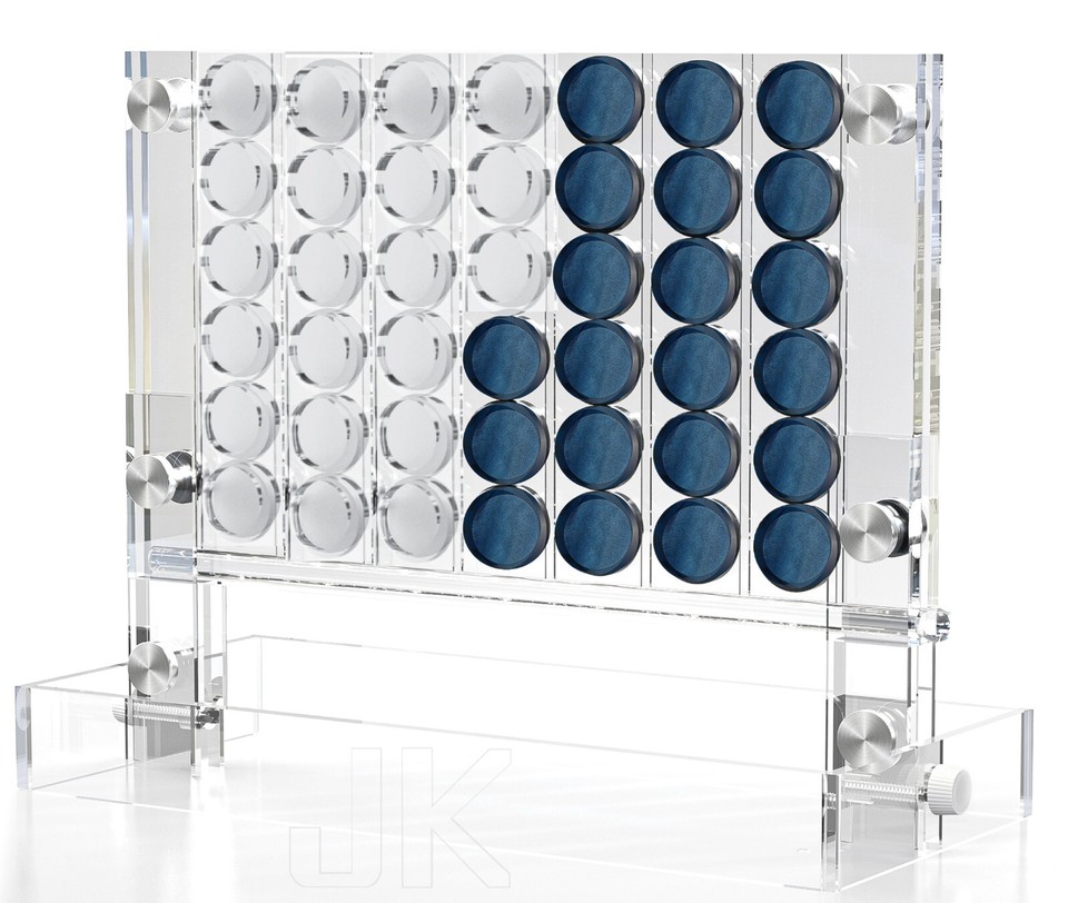 Connect Four - 4 in a Row - Luxury Acrylic Board Game in Various Colour ...