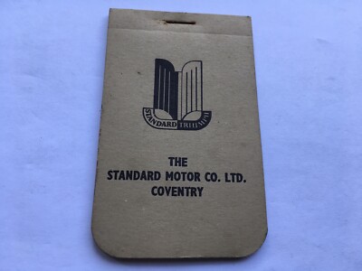 C1960s VINTAGE THE STANDARD MOTOR CO LTD COVENTRY UNUSED ADV NOTEPAD ...
