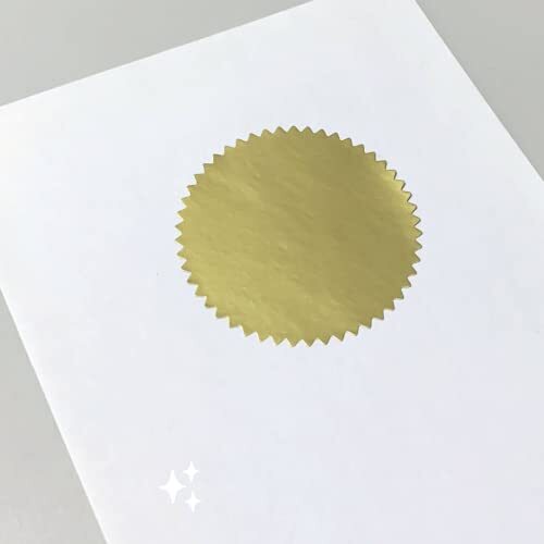 200 Pack 2 Inch Round Gold Foil Seal Stickers for Certificates Sealing ...