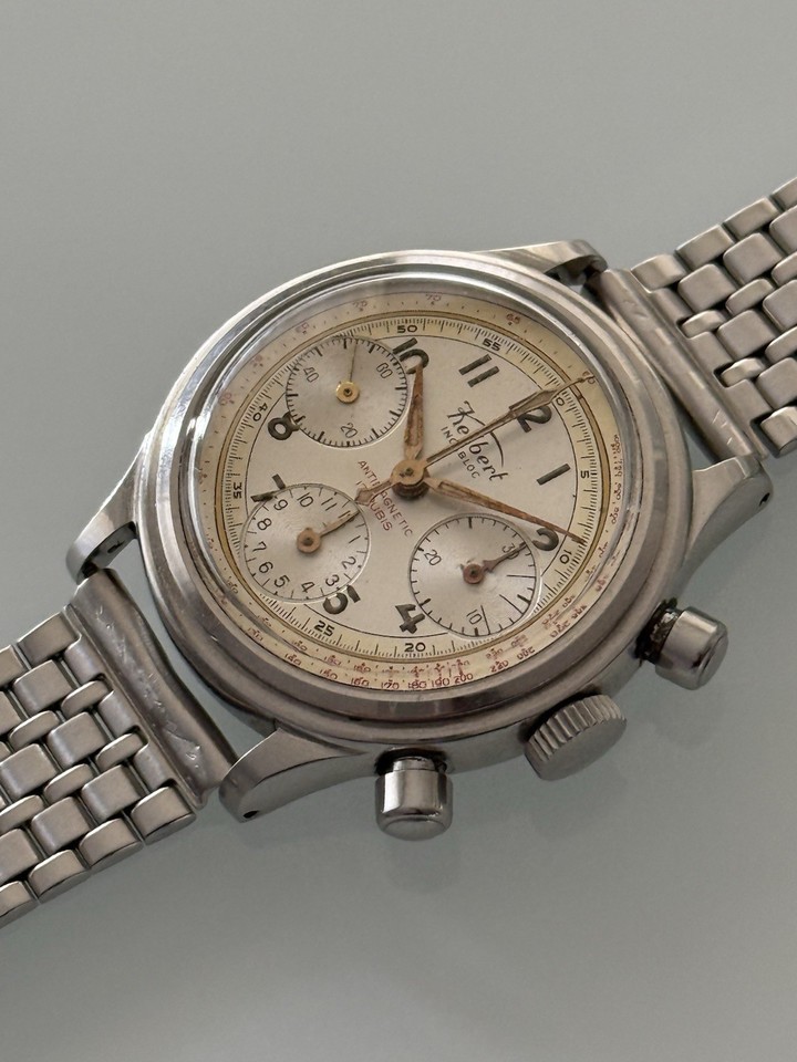Vintage Kelbert Chronograph Valjoux 72 Stepped Bezel,Big Pushers Fresh ...