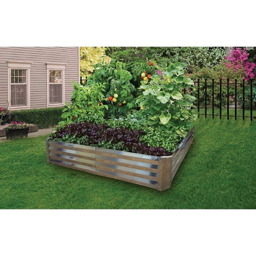 Dalen 4 Ft. x 4 Ft. Galvanized Steel Rustic Raised Bed Garden RRBG-4 ...