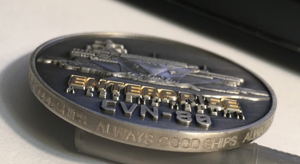 USS ENTERPRISE CVN-80 CHALLENGE COIN - '3' ENTERPRISES BUILT BY NNS CV ...
