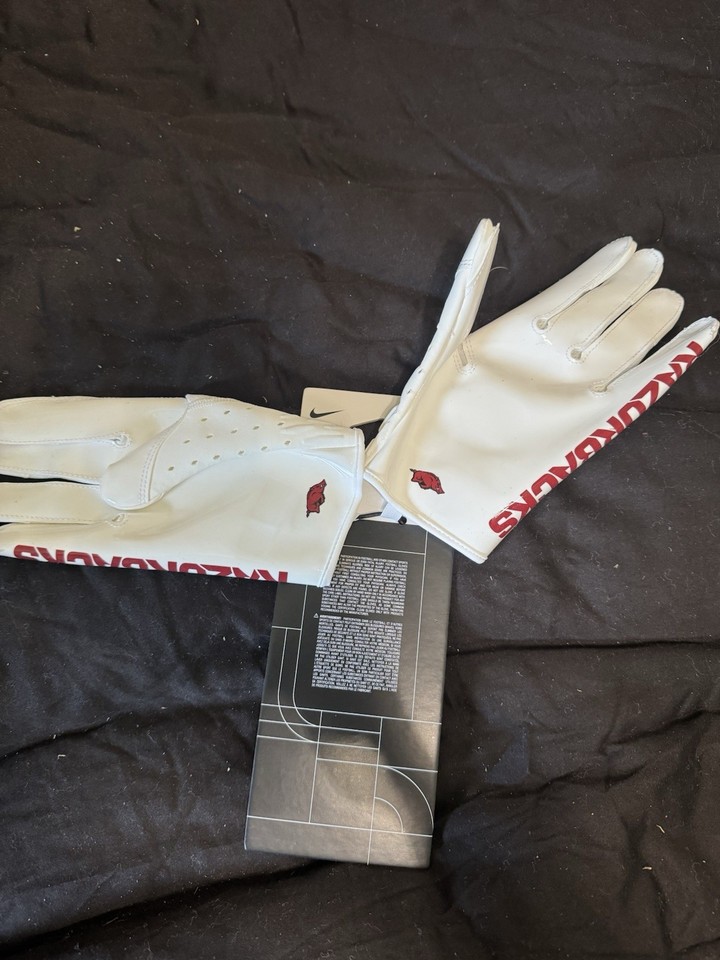 Nike Vapor Jet 7.0 Arkansas Razorbacks Football Gloves DX4893 135 Men’s ...