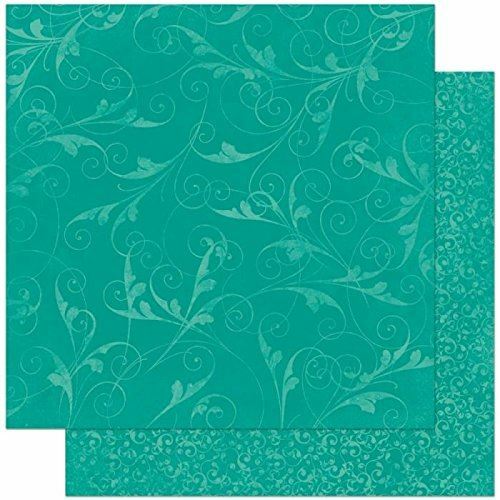 12x12 Turquoise Flourish Double Sided Cardstock Paper - by Bo Bunny ...