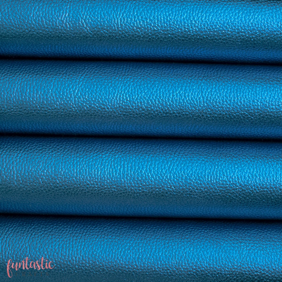 Textured Metallic Leatherette Fabric - Shiny Faux Leather for Crafts ...