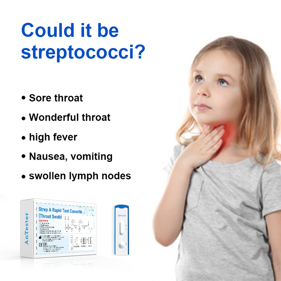 2x Strep A Rapid Test Kit, Home Throat Swab Self-Check, Throat Swab ...