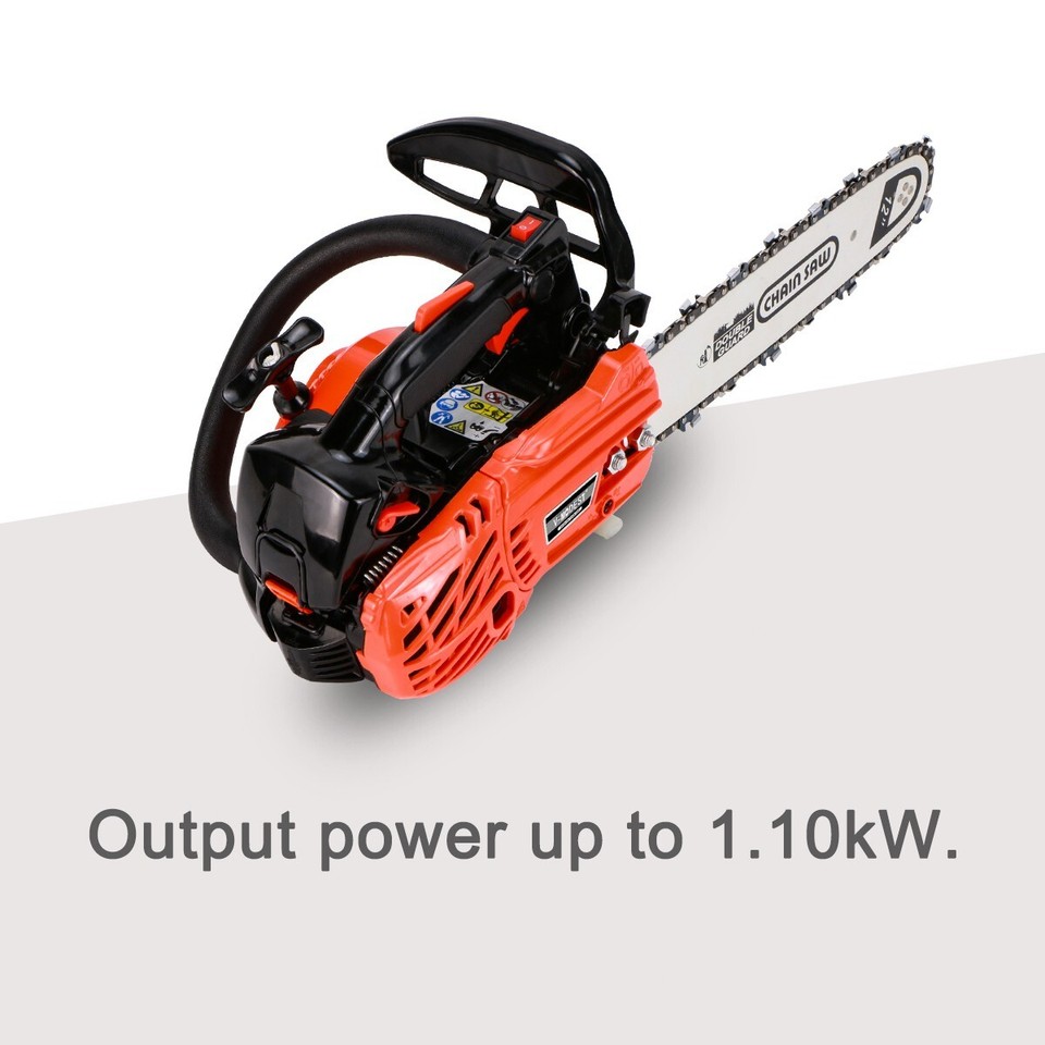 V-MODEST 12" Top Handle Gas Chainsaw 2-Stroke Engine 25CC Mini Climbing ...