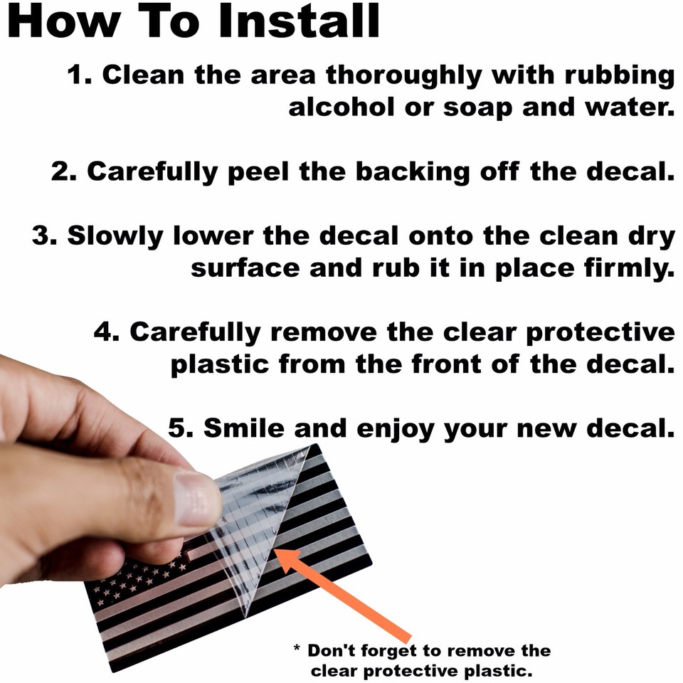 3D Metal American Flag Sticker Emblem Decal | Black & Silver | Metallic ...