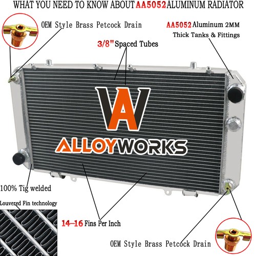 Aluminum 2 Row Radiator For 1984-1989 Toyota MR2 GT Coupe AW11 MT 1.6L ...