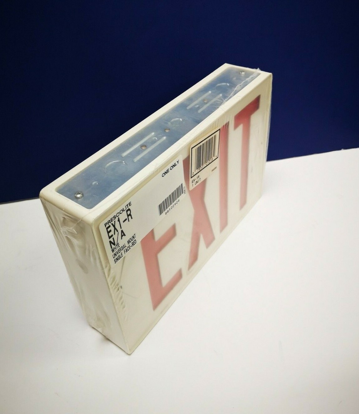 SINGLE FACE RED & WHITE Universal Mount Emergency EXIT Light Sign EX1-R ...