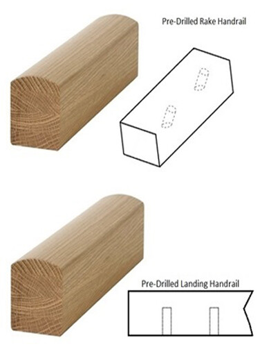 Oak Handrail & Black Iron Rake/Landing Kits Quality Uk Manufactured ...