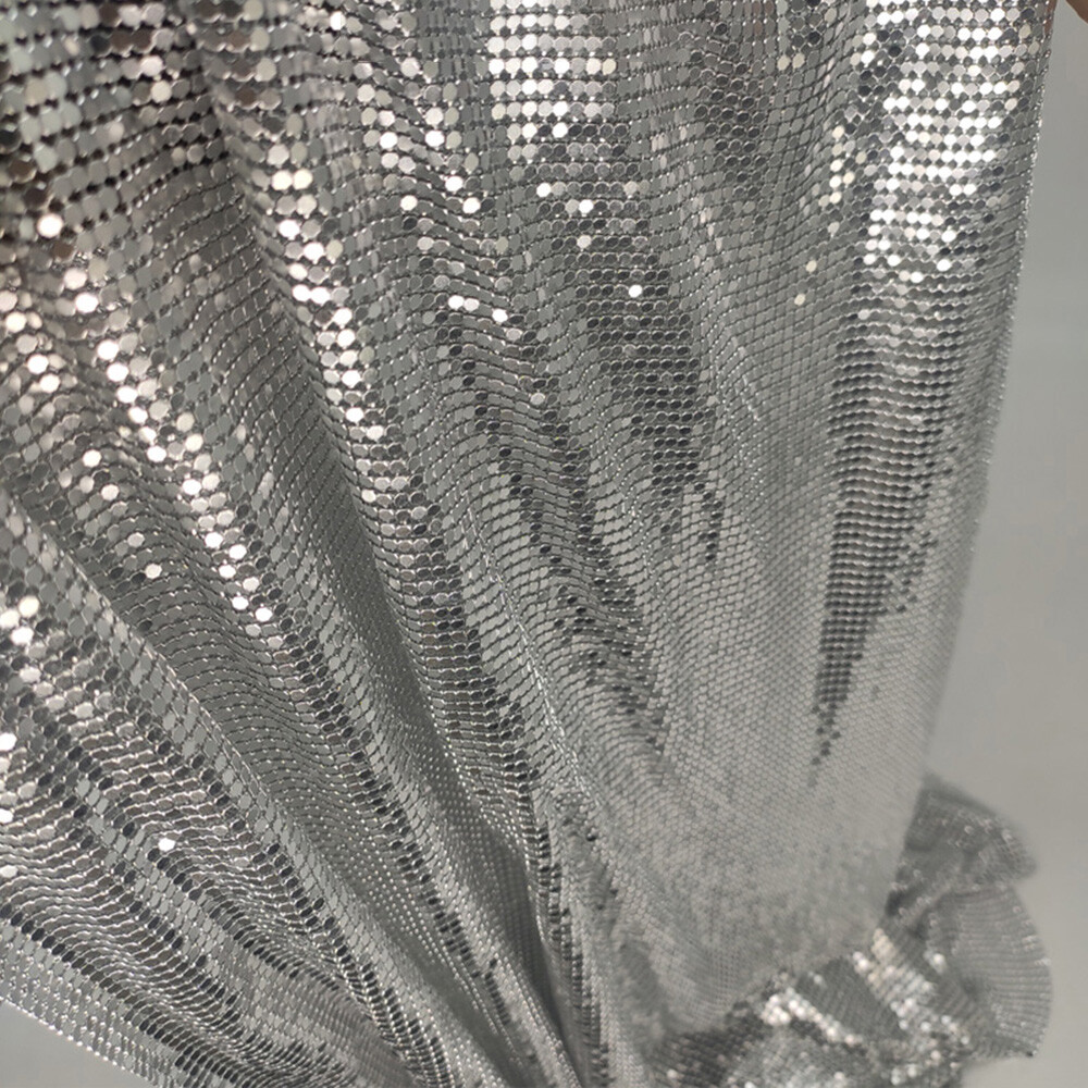 Silver Fabric Material